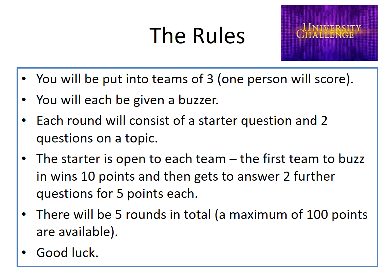 Making it stick is hard – try ‘Starter for ten’! – OBHD