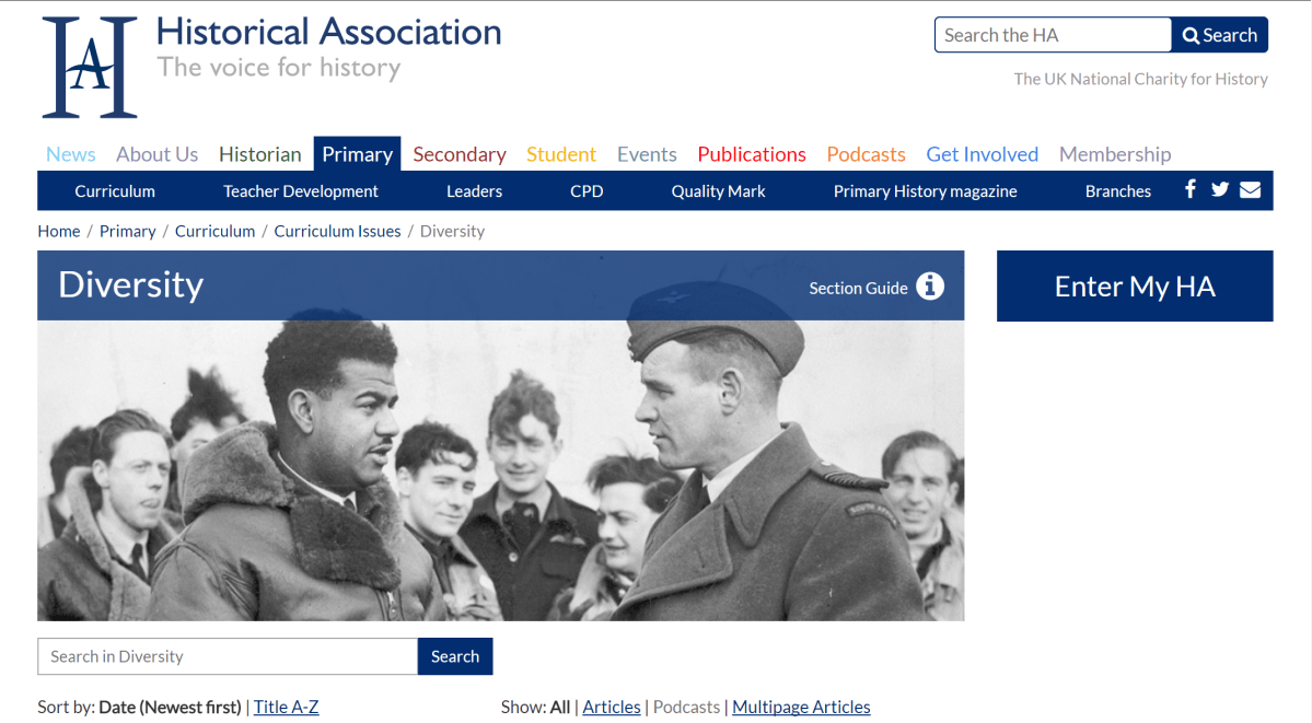 Resources for history lessons that reflect diversity … and the HA ...