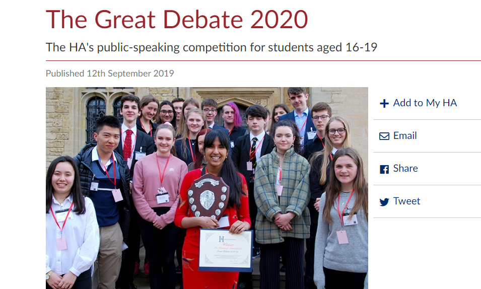 HA Great Debate for Schools – OBHD